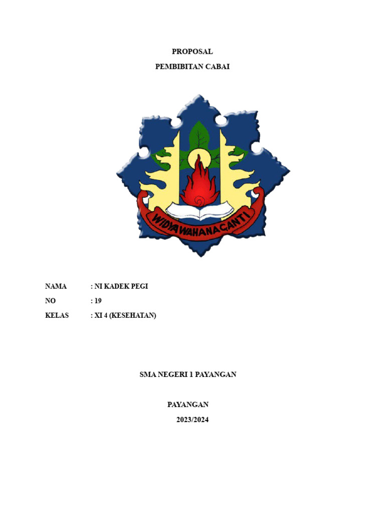 Proposal Pembibitan Cabai Donat | PDF