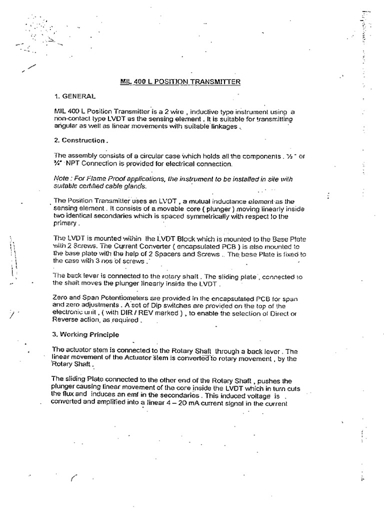 1.1.5 MIL 400L Position Transmitter | PDF