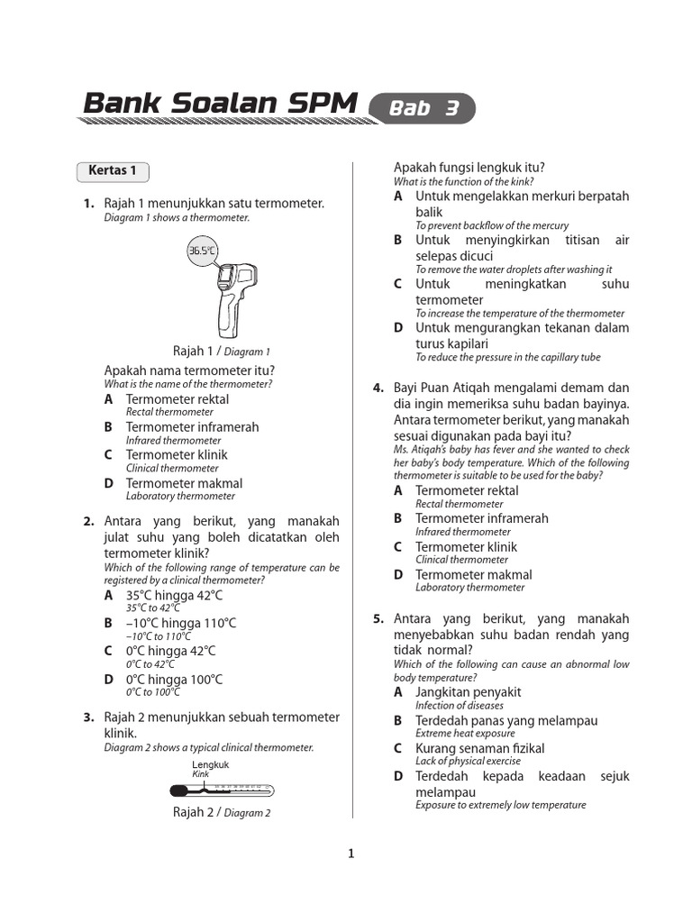 03 Bank Soalan SPM Bab 3 | PDF