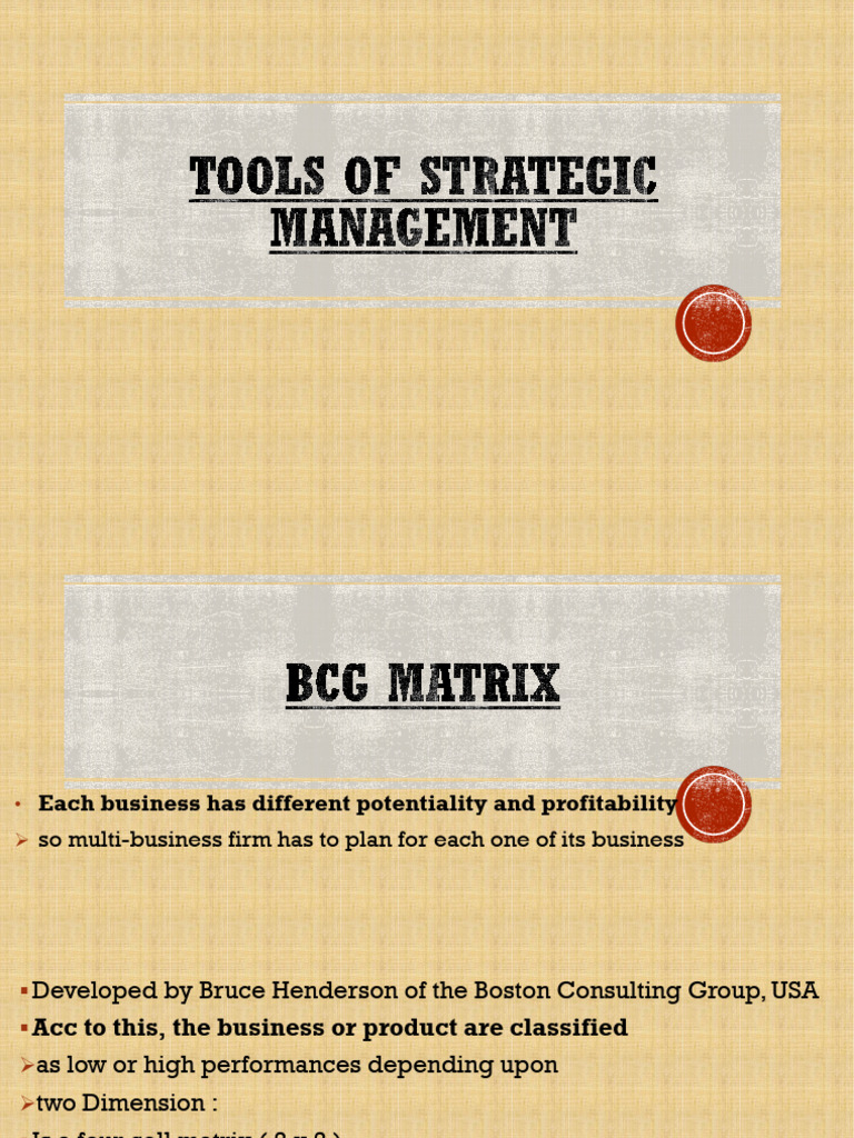 Tools of Strategic Management | PDF | Strategic Management | Marketing