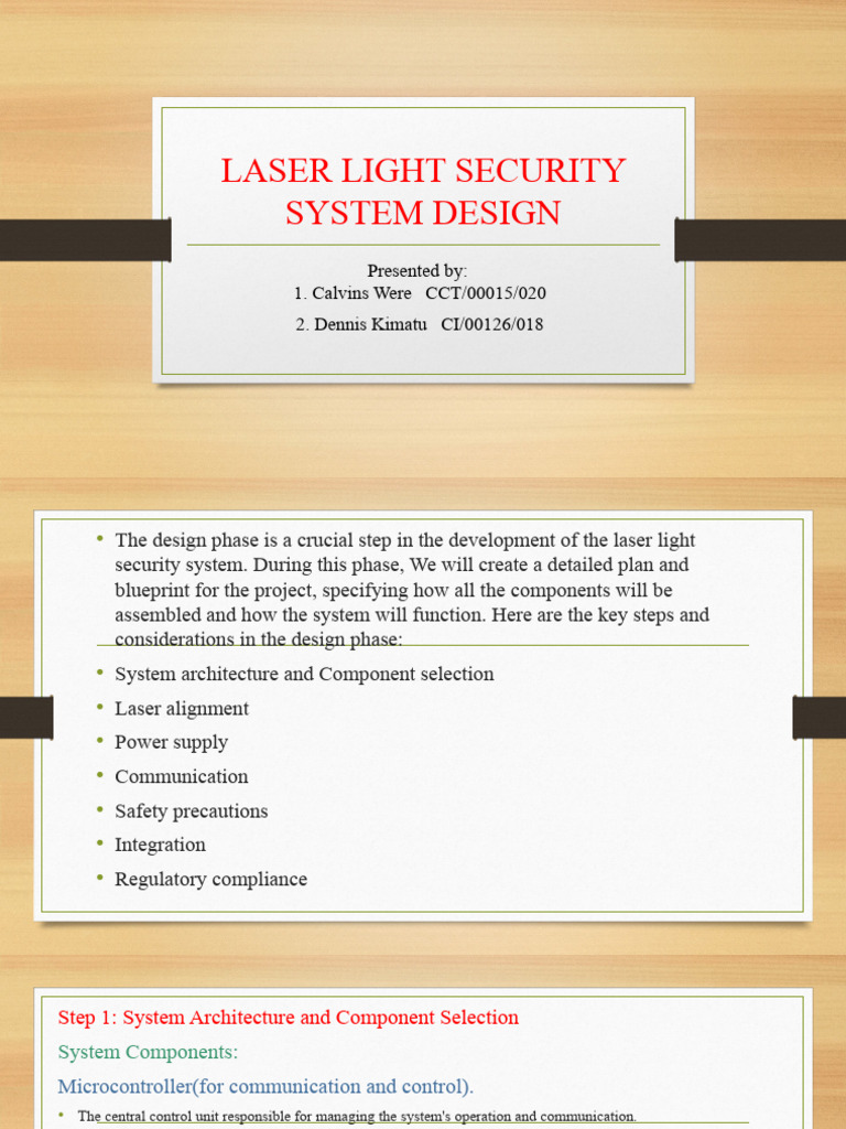 Design | PDF | Laser | Security Alarm