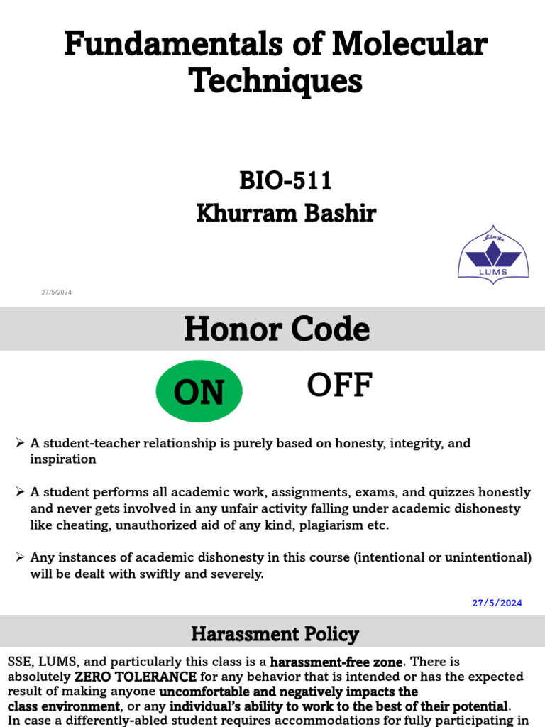 BIO511 - PCR - QRT-PCR - 2024 Summer - L1 | PDF | Agarose Gel Electrophoresis | Polymerase Chain ...