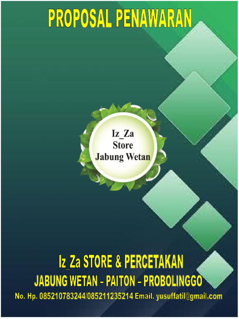 PROPOSAL PENAWARAN KARTU PELAJAR IZ - ZA Store 2023 | PDF | Karier & Perkembangan | Ilmu Sosial