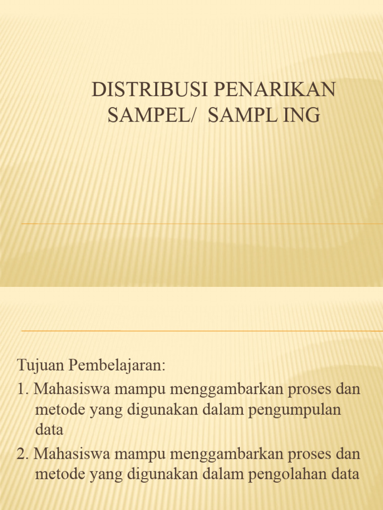 Distribusi Penarikan Sample | PDF