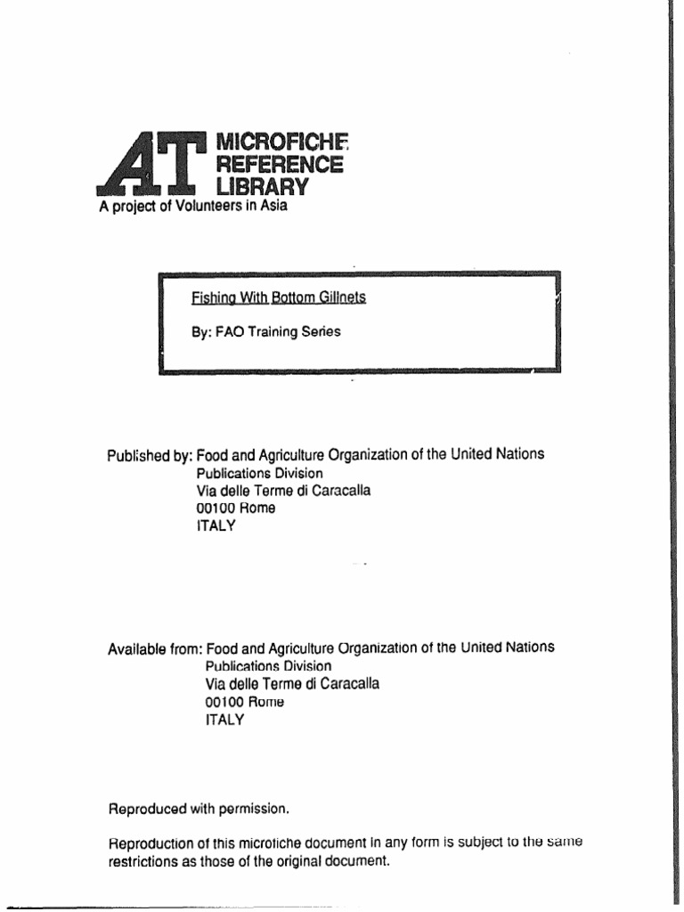 Fishing With Bottom Gillnets 1980 | PDF | Rope