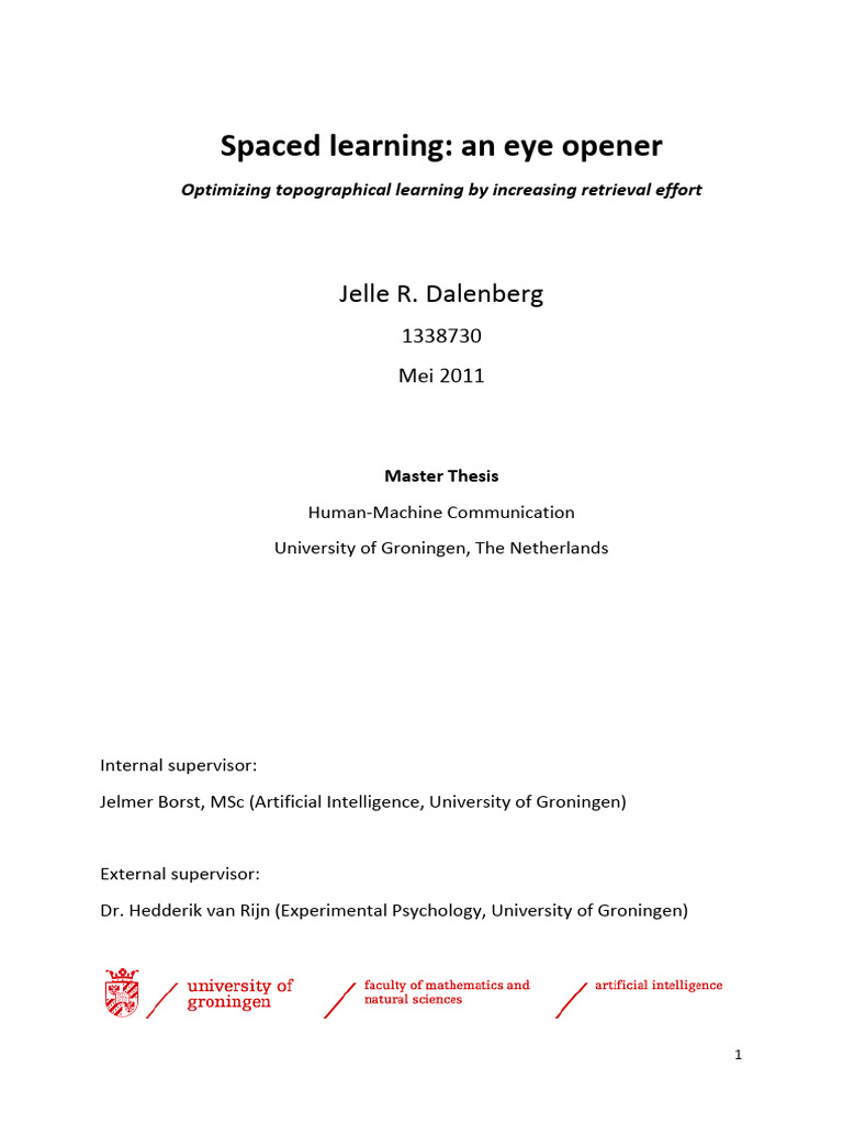 Dalenberg, 2011 | PDF | Recall (Memory) | Memory