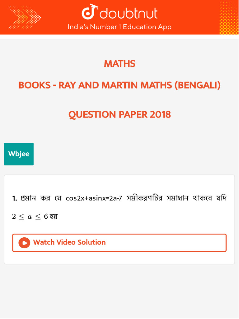 Books Doubtnut Question Bank | PDF