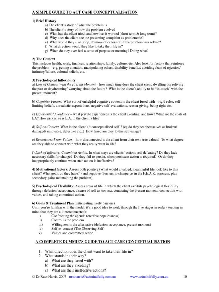 Case Conceptualisation - A Simple Guide | PDF | Cognition | Social Psychology
