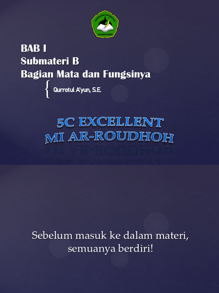 Bab I Bagian Mata Dan Fungsinya Kelas 5C | PDF