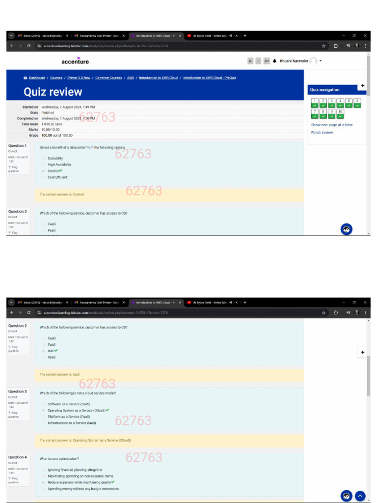 Intro To Aws Quiz | PDF
