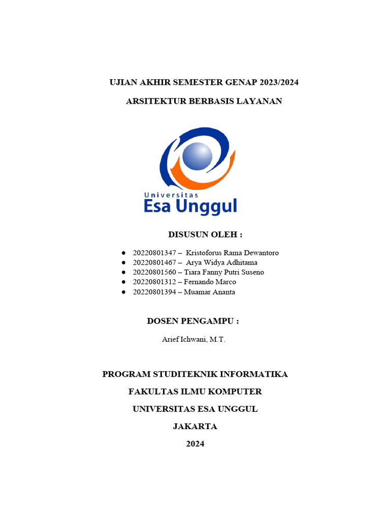 Ujian Akhir Semester Genap 2023 - 2024 | PDF