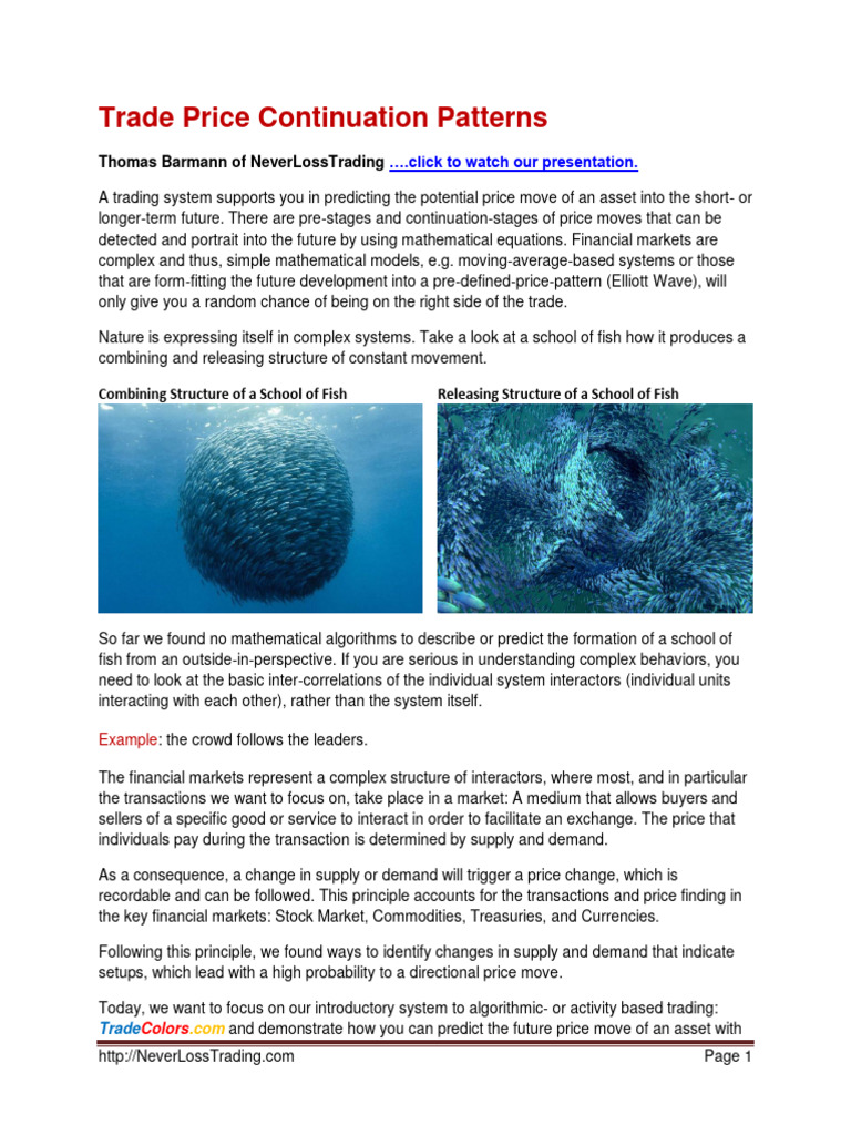 Trade Price Continuation Patterns | PDF | Option (Finance) | Stockbroker