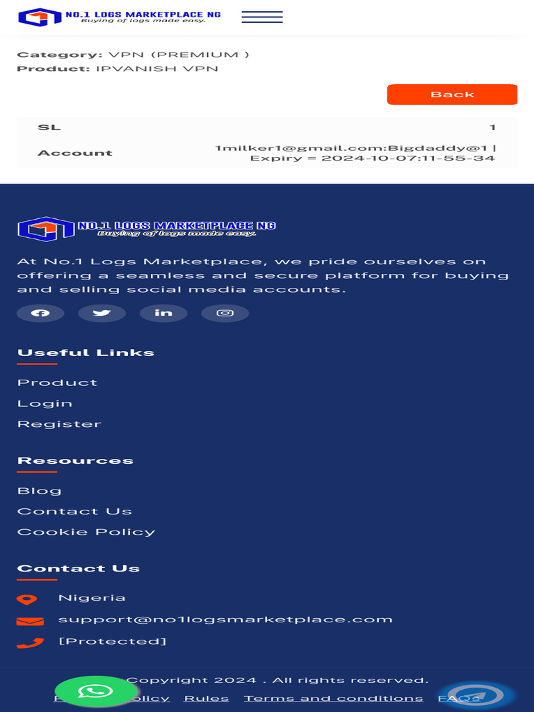 NO.1 Logs Marketplace - Order Details | PDF