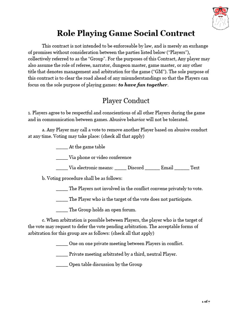 Role Playing Game Player Agreement | PDF | Electronic Cigarette | Arbitration