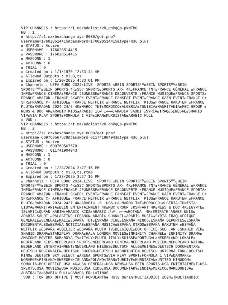 X548 Activation REvenge TV WITH M3U LINKS | PDF | Sports & Recreation | Art