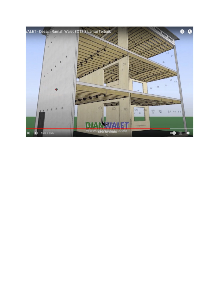 DESIGN RUMAH BURUNG WALET 8x12 METER 3 LANTAI-1 | PDF