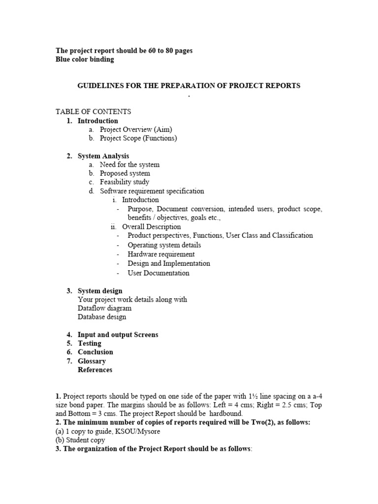 MSC Project Report Guidelines | PDF | System | Information Technology