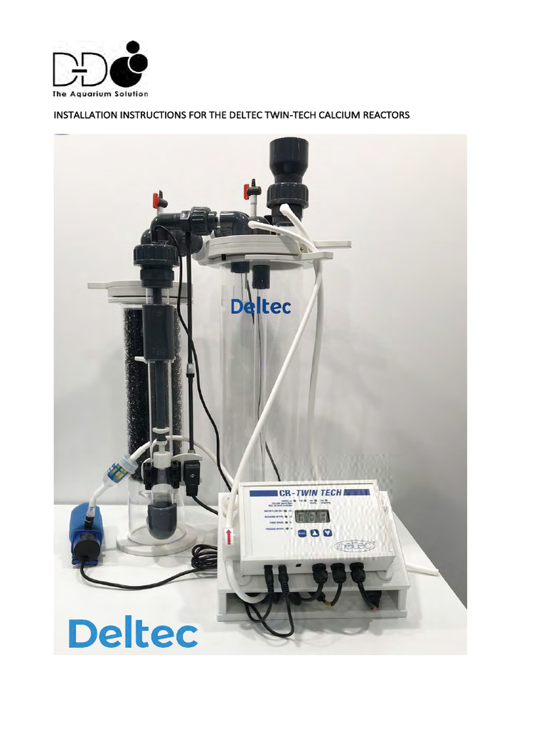 Installation Instructions For Deltec Twin Tech Calcium Reactors (Web) | PDF | Pump | Valve