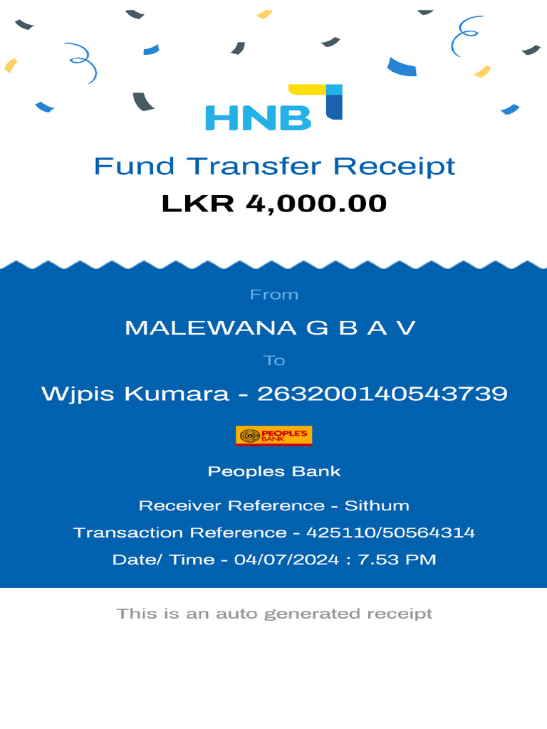 HNB DL Transaction Receipt 20240809 175619 | PDF