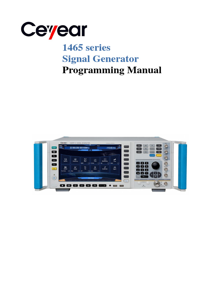 1465 V Series Signal Generator Programming Manual | PDF | Network Socket | Internet Protocol Suite
