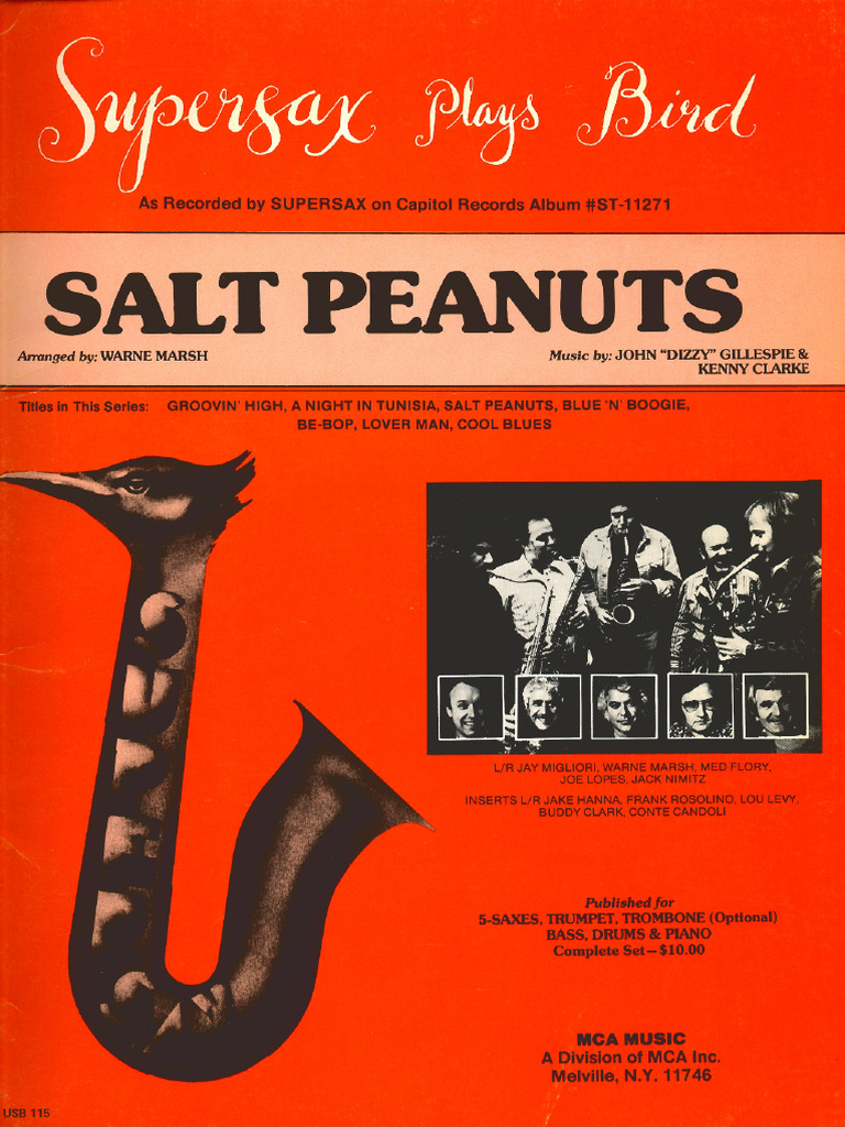 Supersax - Salt Peanuts (Arr. Warne Marsh) | PDF