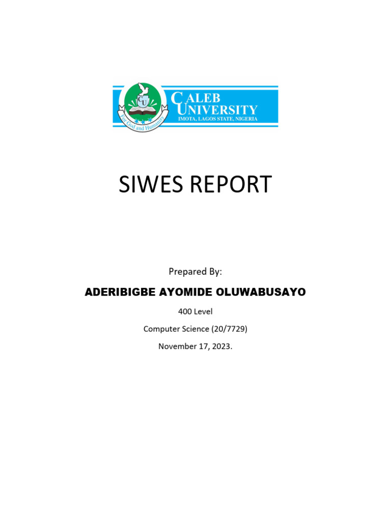 Siwes Report updated | PDF | Ajax (Programming) | Web Development