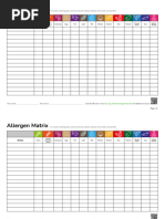 Allergen Matrix | PDF