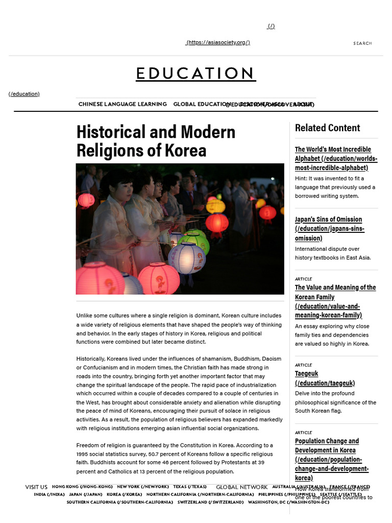 Religions of Korea: History & Influence | PDF | Confucianism | Korea