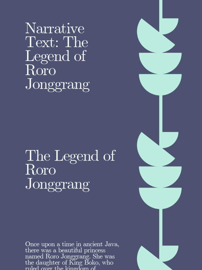 Narrative Text The Legend of Roro Jonggrang - Presentasi | PDF | Syntax ...