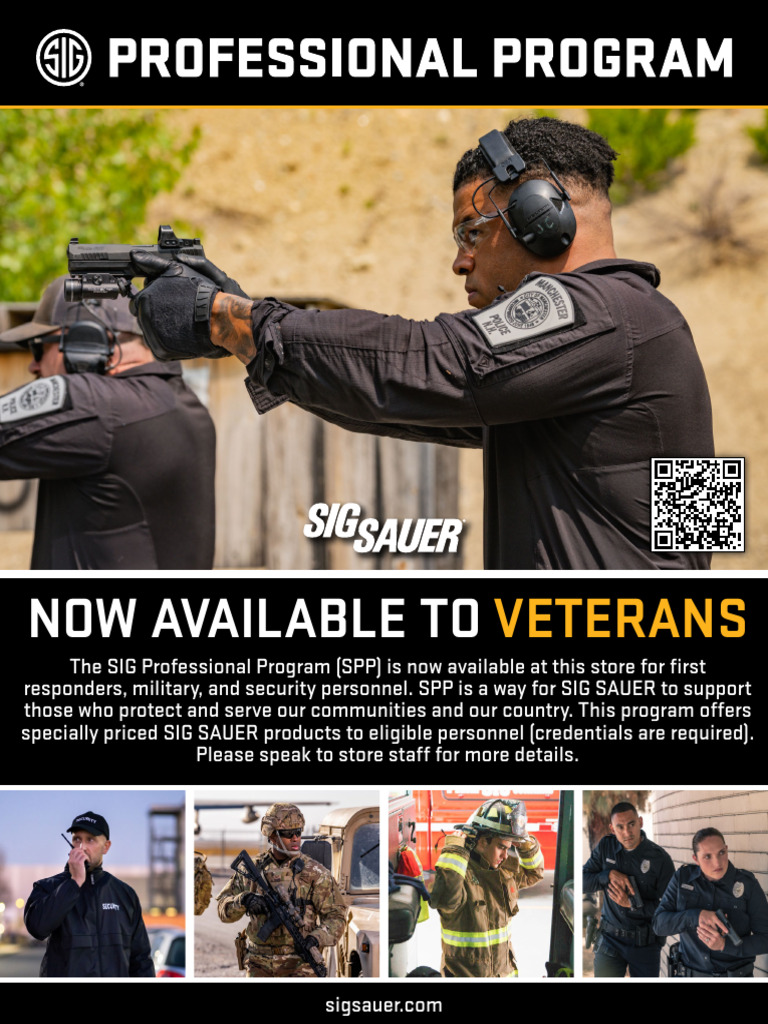 SIG Professional Program for Veterans | PDF | Firearms | Projectile Weapons