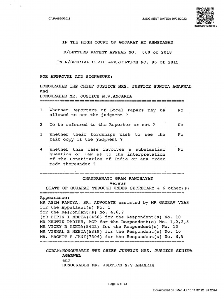 CGP Impugned LPA Order | PDF