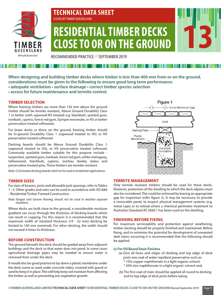 Timber Decking Guidelines for Low Installations | PDF | Lumber | Paint