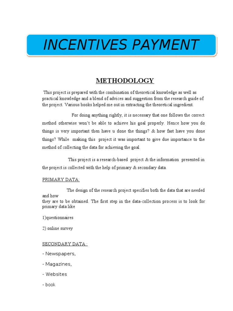 Incentives Payment Methodology Explained | PDF | Incentive | Welfare