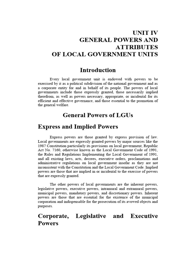 Unit+4+General+Powers | PDF | Eminent Domain | Taxes