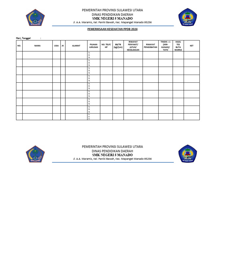 Form. Pem. Kes PPDB 2024 | PDF