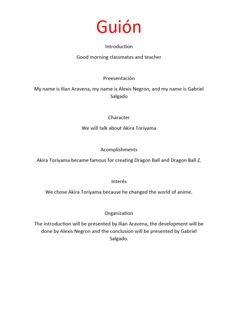 Guión Akira Toriyama (Edited) | PDF | Dragon Ball | Manga