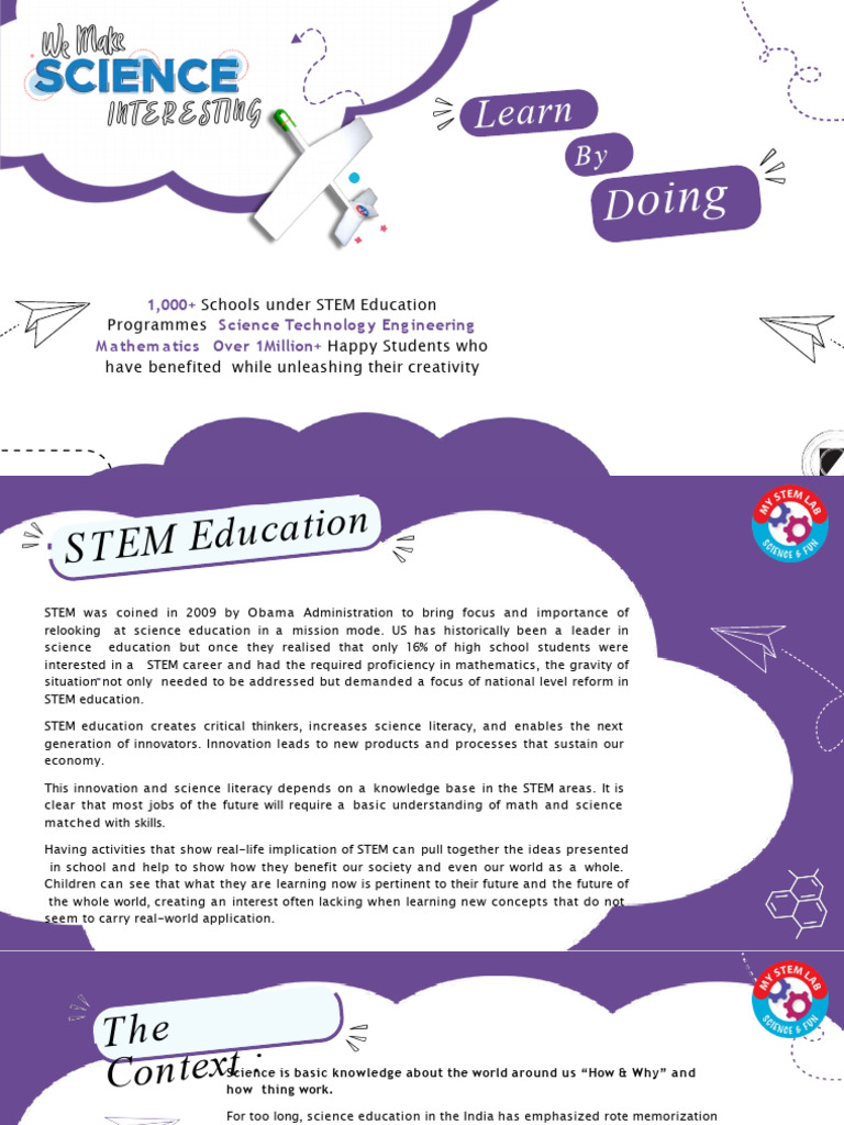 My STEM Lab Brainchild On Entecres Labs PVT LTD | PDF | Science ...
