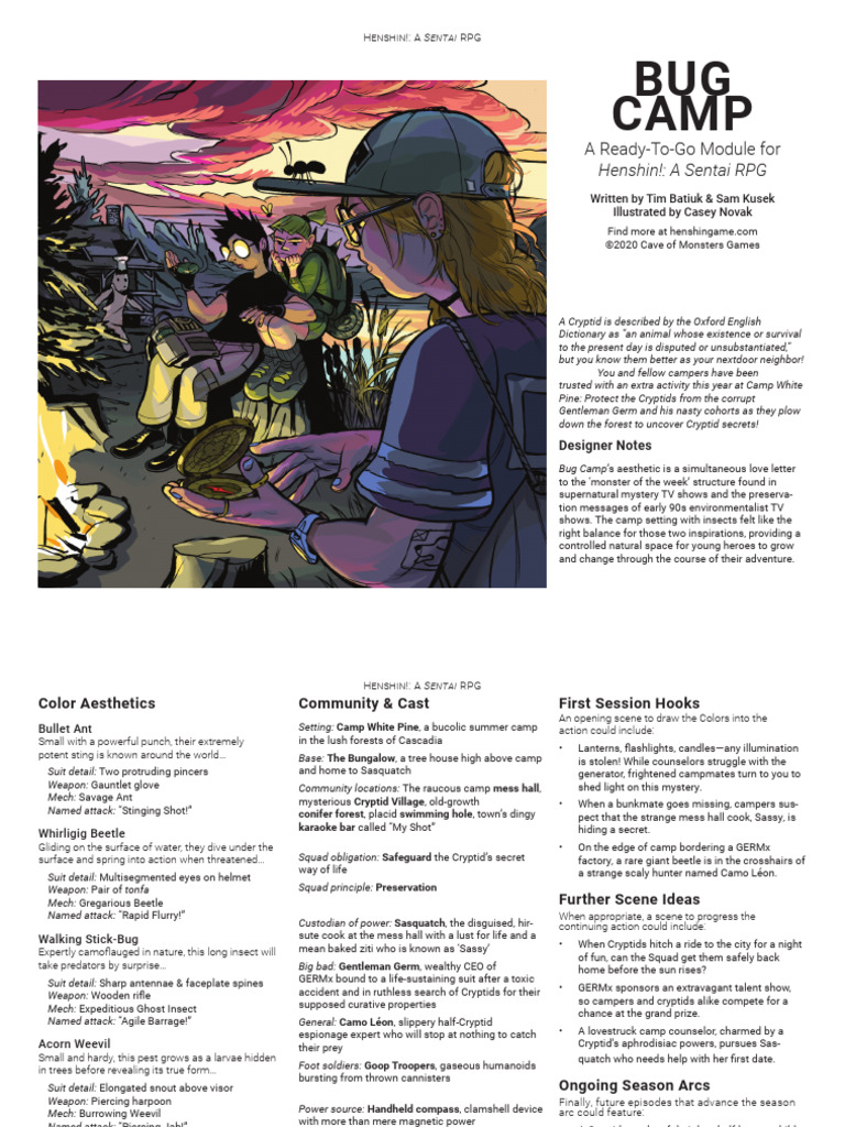 Bug Camp Module Worksheet | PDF