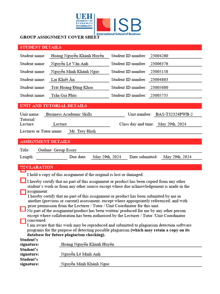 GroupAssignmentCoverSheet ISB | PDF | Small And Medium Sized Enterprises | Marketing