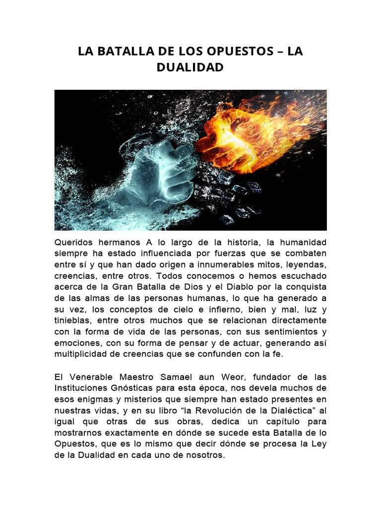 La Dualidad | PDF | Mente | Sicología