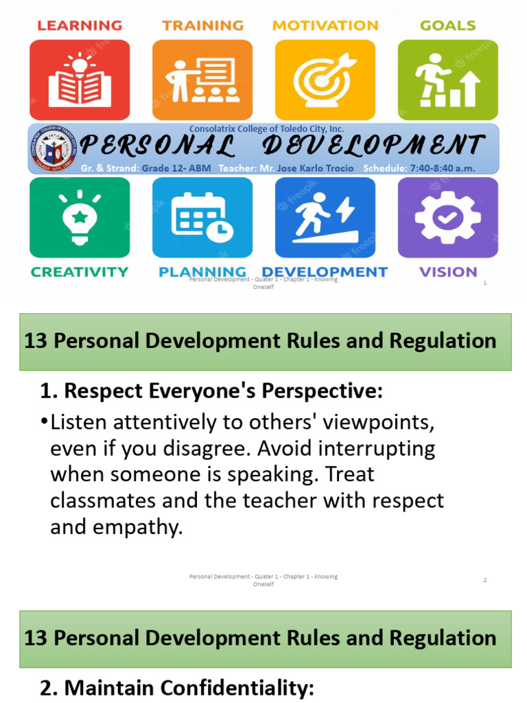 1 - Personal Development - Chapter 1 - Knowing Oneself | PDF | Identity ...