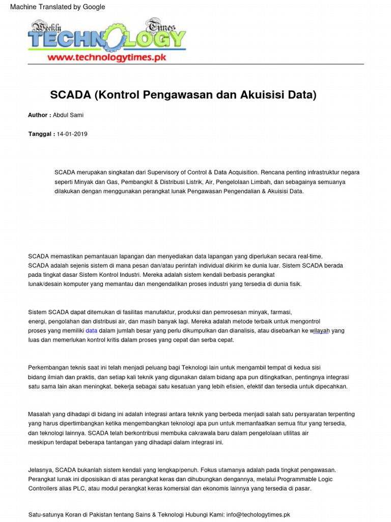 Scada Supervisory Data Acquisition | PDF