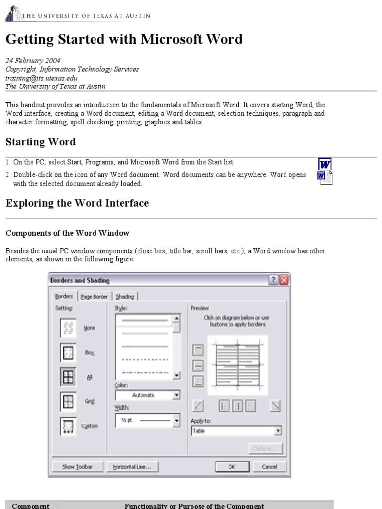Getting Started With Microsoft Word | PDF | Microsoft Word | Icon ...