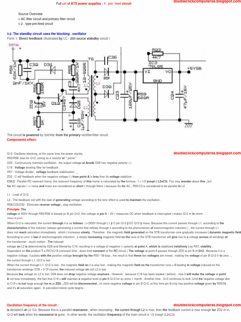 Sample Full Set of ATX Power Supply Guide | PDF | Electronic Oscillator ...