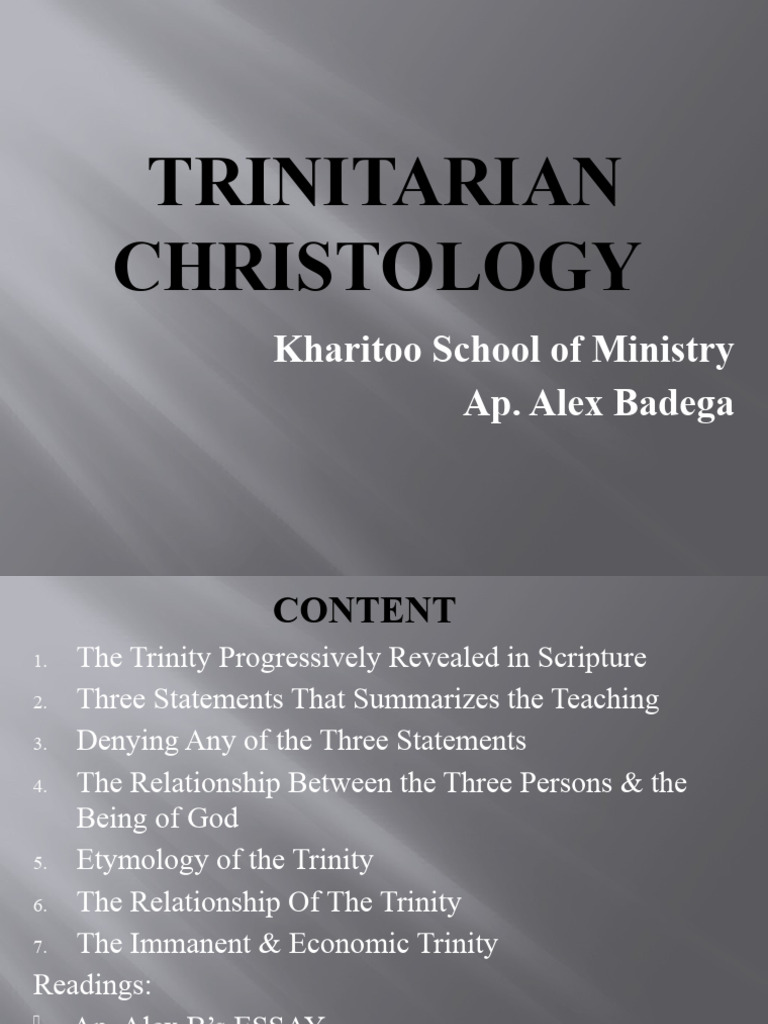 Trinitarian Christology Code 003 | PDF | Trinity | God The Father