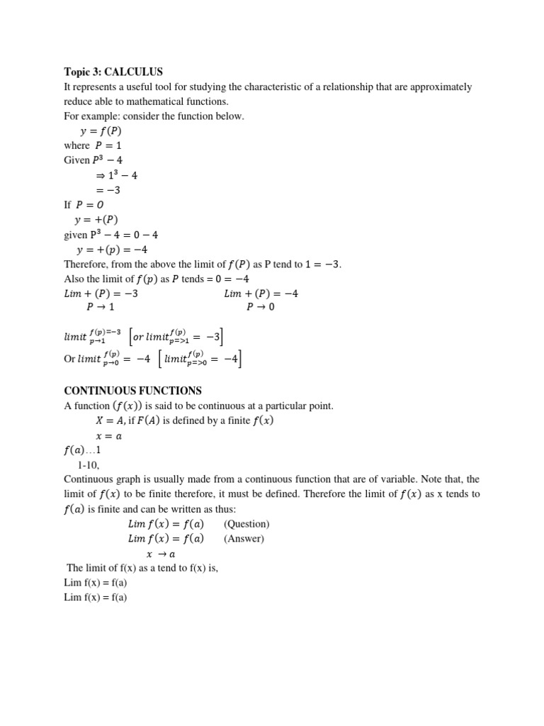 Calculus Differentiation | PDF | Function (Mathematics) | Limit ...