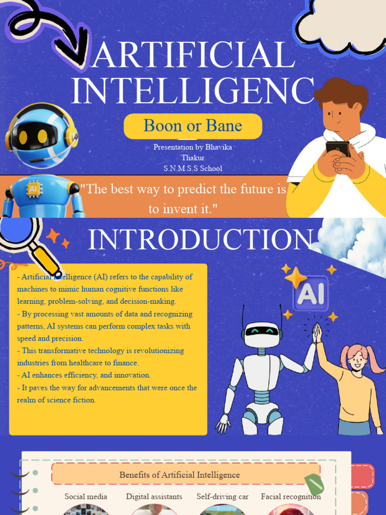 Blue and Yellow Illustrative Digital Education Presentation | PDF ...