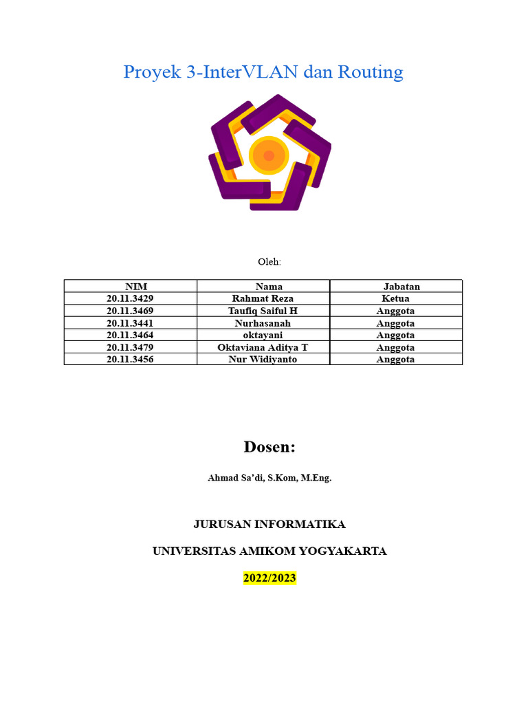 Kel - 4 - Proyek 3-InterVLAN Dan Routing6 | PDF