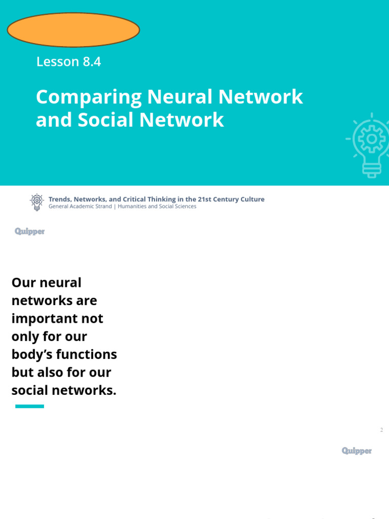 Lesson 8.4 Comparing Neural Network and Social Network | PDF ...