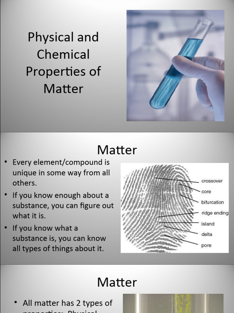 Properties of Matter Students | PDF | Chemical Substances | Chemical ...